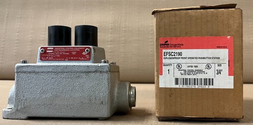 NEW COOPER/CROUSE-HINDS EFSC2190 EXPLOSION PROOF FRONT PUSH BUTTON 3/4 ...