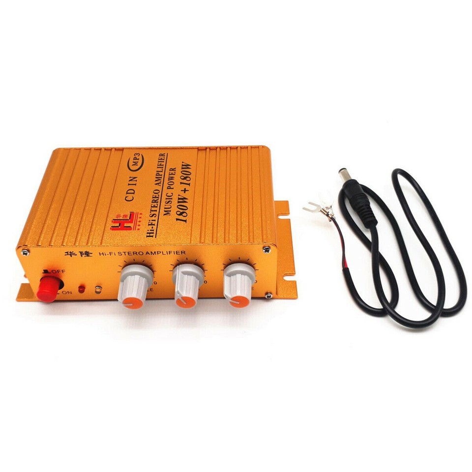 12V 360W Car Mini Hi-Fi Stereo Audio Power Amplifier AUX MP3 Player ...