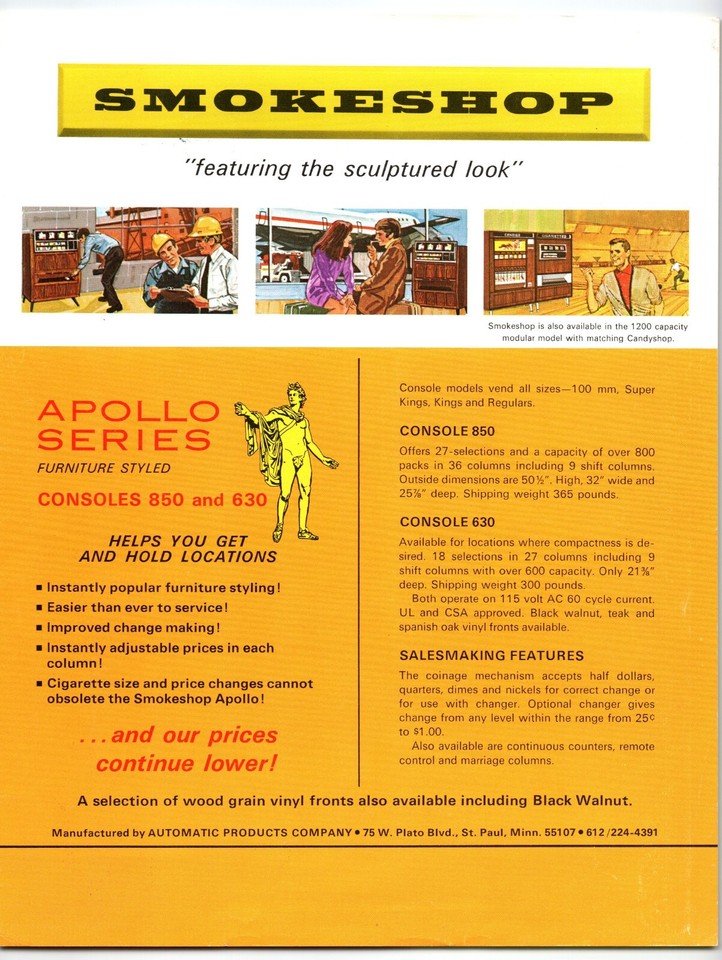 Smokeshop Apollo Series Cigarette Vending Merchandiser FLYER Vending ...