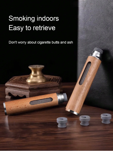 Portable Wooden Ashtray, Car Ashtray, Handheld Mini Ashtray, Portable ...