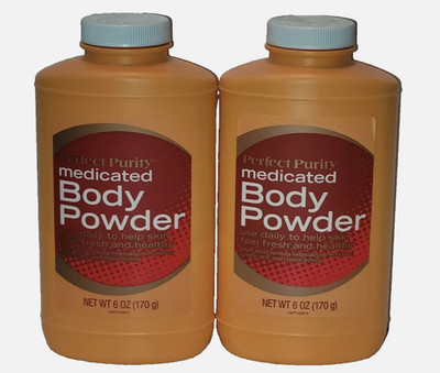 2 Perfect Purity Medicated Body Powder, 6 oz. Relieve pain and itch ...