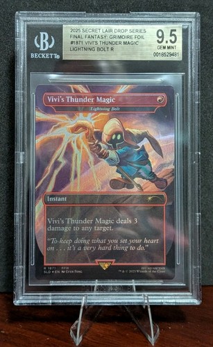 Vivi’s Thunder Magic Lightning Bolt 1871 Foil BGS 9.5 Secret Lair Final ...
