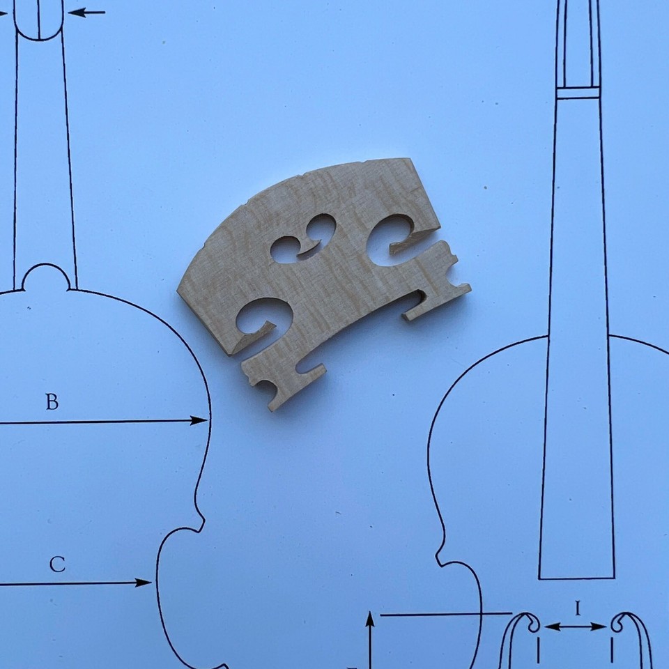 Pre-Fitted 4/4 Size Violin Bridge Free US Shipping High Quality Maple ...