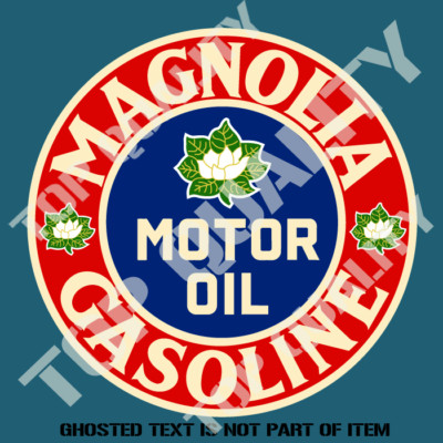 Vintage MAGNOLIA GASOLINE Decal Sticker Retro Pump Americana Mancave ...