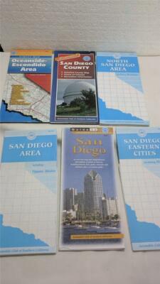 6 1997 Maps San Diego California AAA Auto Club Various Areas City ...