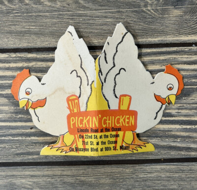 Vintage Pickin’ Chicken Chicken Shaped Mini Menu | eBay
