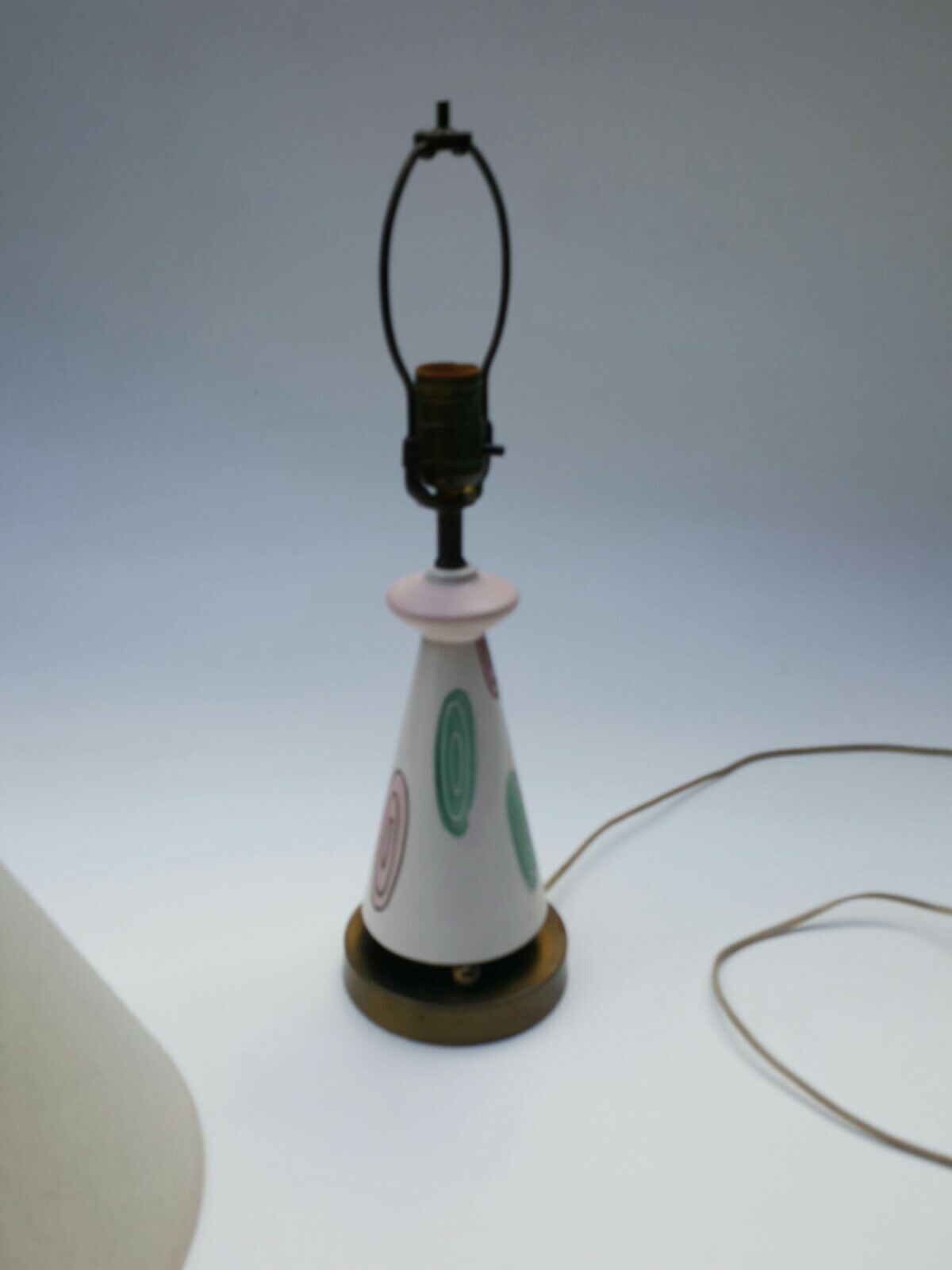 Mid Century Modern Vintage Atomic Lamp White with Shade | eBay