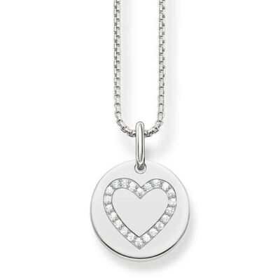 Thomas Sabo Heart Disc Pendant with Chain | eBay