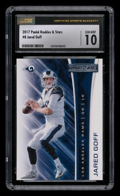 2017 Leaf Rookies Stars Jared Goff #8 Los Angeles Rams CSG 10 GEM MINT ...