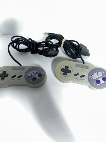 2 Super Nintendo SNS-005 SNES Wired Video Game Remote Controller ...