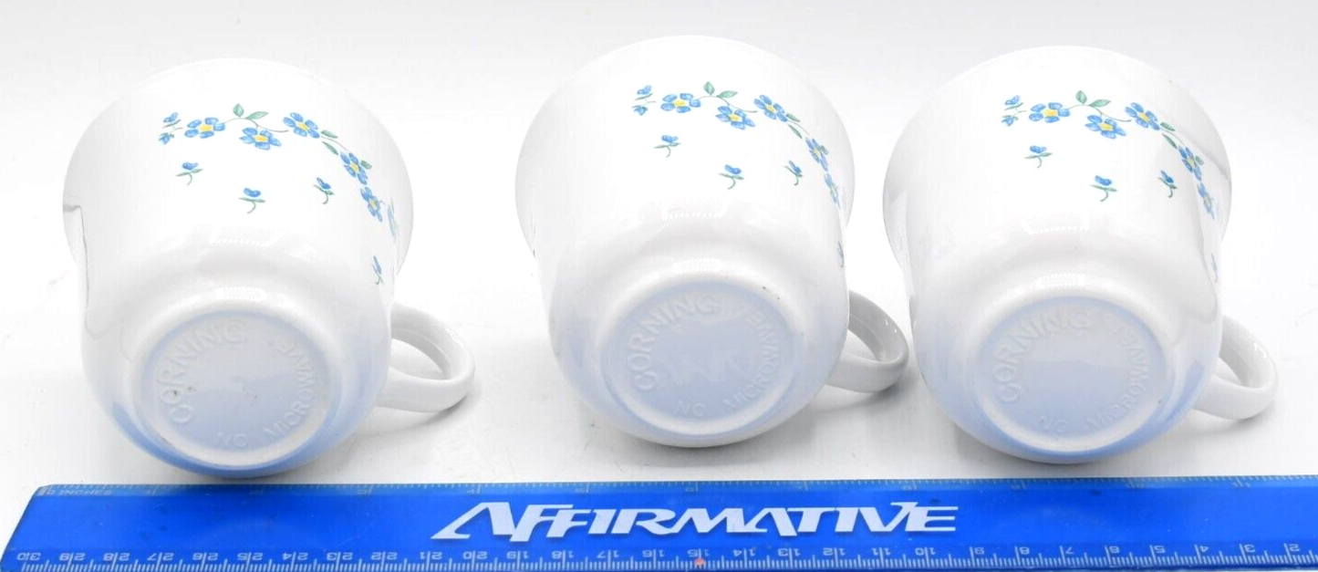 Vintage Corelle Corningware Forget Me Not Blue Flower Floral Coffee Tea ...