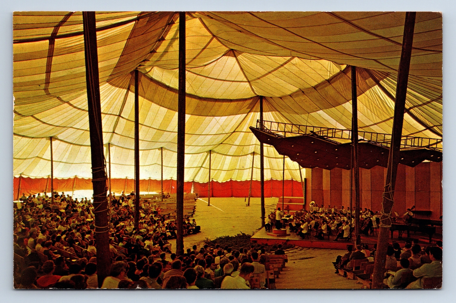 Vintage Postcard Aspen Festival Amphitheater Tent Interior Music 1963 ...