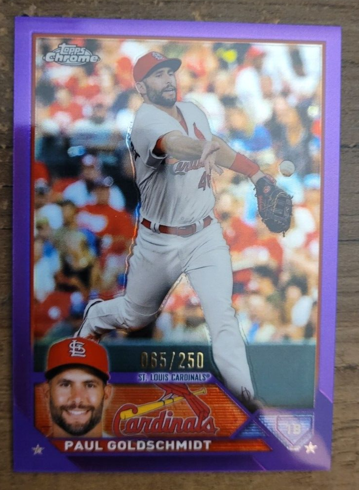 2023 - TOPPS CHROME - PURPLE REFRACTOR - PAUL GOLDSCHMIDT - 220 - /250 ...