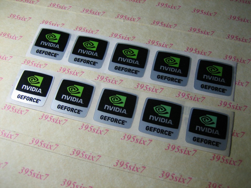 NVIDIA GEFORCE STICKER x 10 PCS NEW GENUINE | eBay