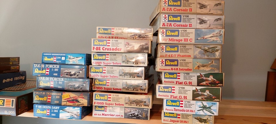 REVELL large collection 1/72 AIRCRAFT Vintage Model Kits Planes ...