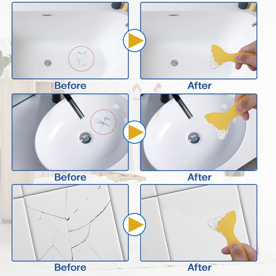Porcelain Repair Kit, Fiberglass Tub Repair Kit, Tile and Bathtub ...