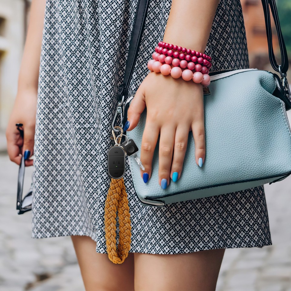 4 Pcs Girls Wristlet Hand-made Key Chains Boho Macrame Keychains | eBay ...