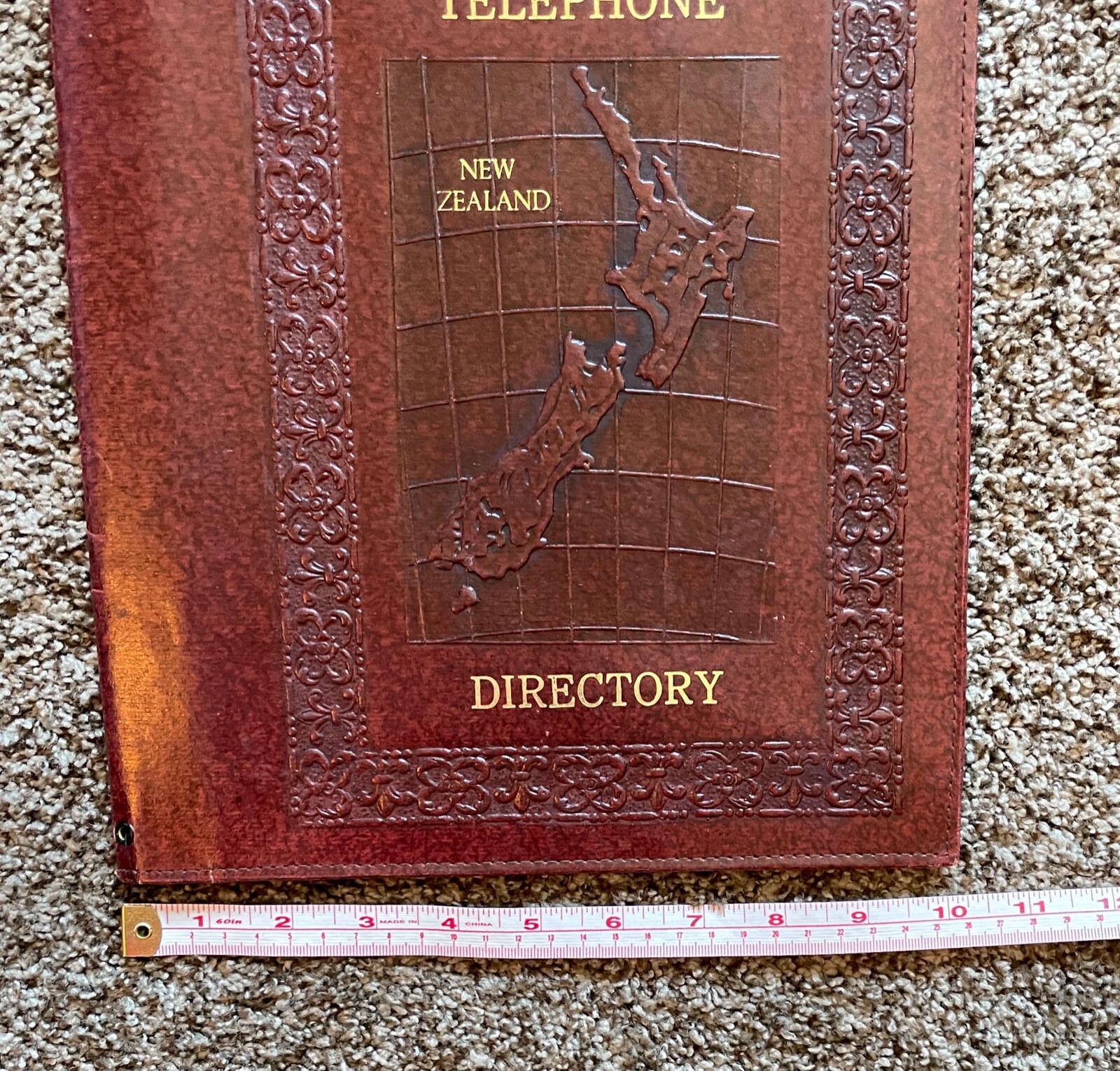 New Zeland Telephone phone directory embossed hard cover Book cover 10 ...