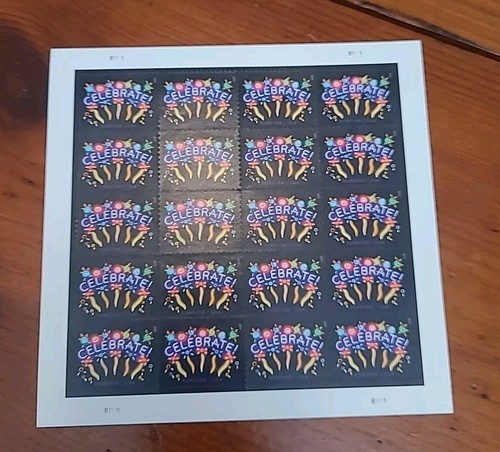 USPS 586200 2010 Neon Celebrate Pane of 20 Forever Stamps Scott# 4502 ...