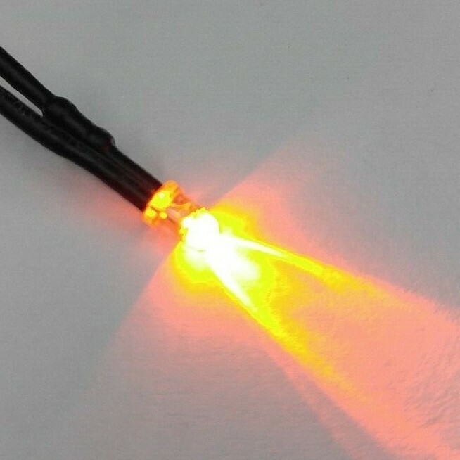 15x HO & N SCALE 3 MM PRE-WIRED LED LIGHT 12 VOLTS ( ORANGE ) | eBay