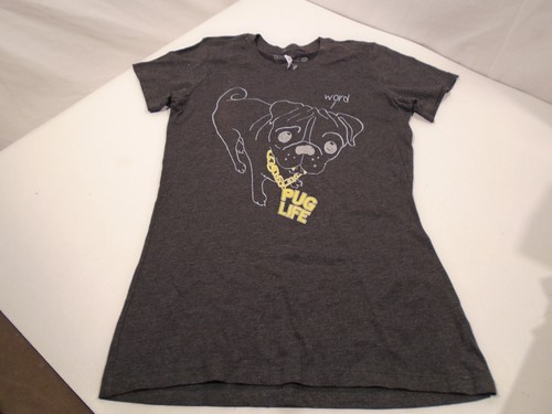 Pug Life Tee Shirt Take That Adult Size Medium Gray Short Sleeve 100% ...