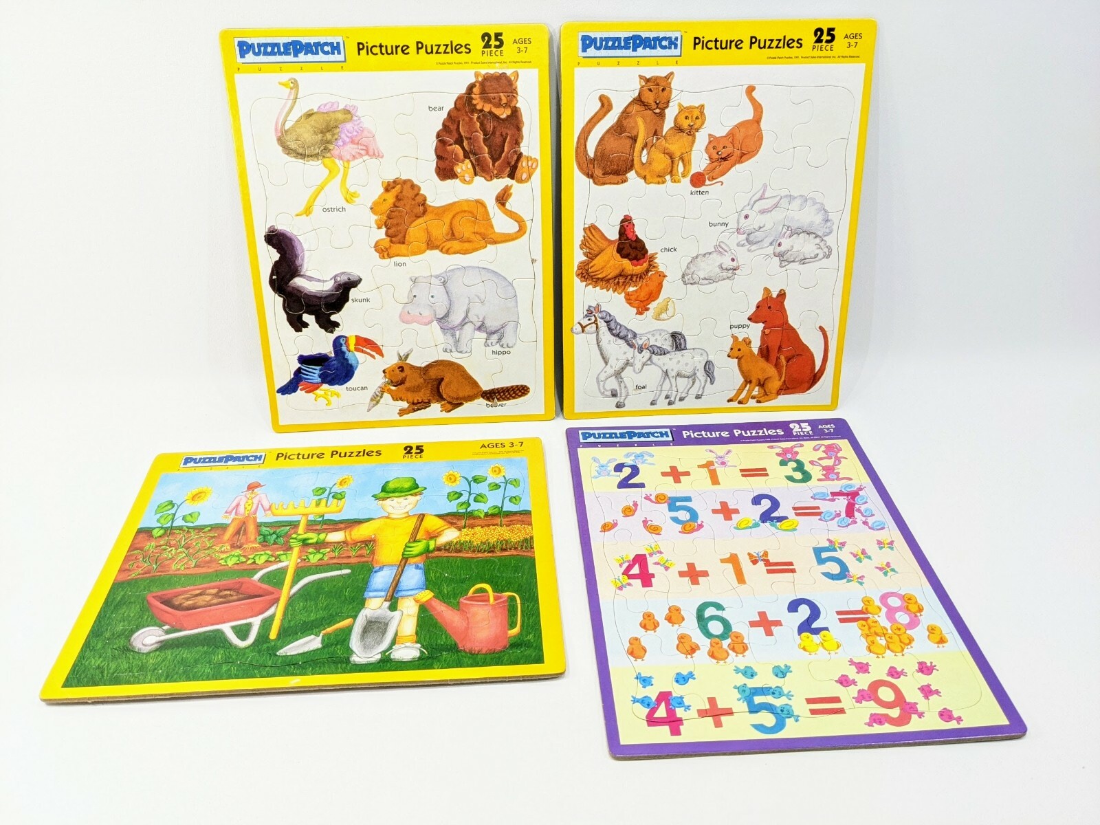 Lot Of 4 Vintage Children Puzzle Patch Picture Puzzles | eBay