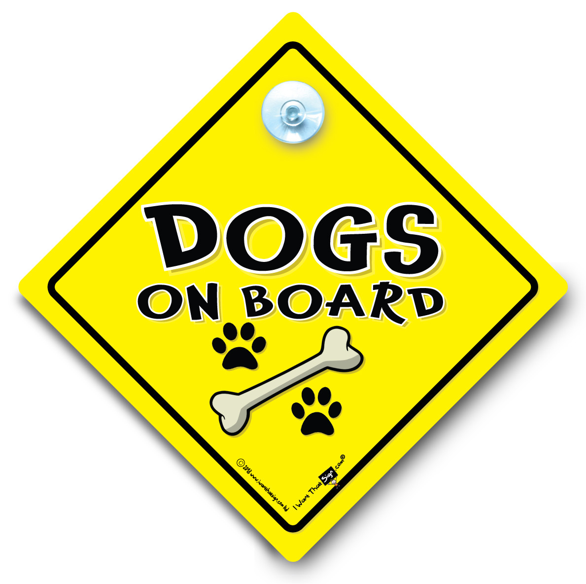 Dogs On Board Sign, Dogs On Board Car Sign,Suction Cup Sign, Dog ...