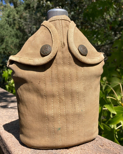 WW1 USMC US Marine Corps P1912 Canteen Set 1914 Eagle Snap w/ Spun ...