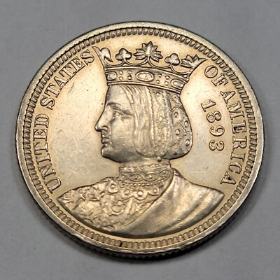 1893 25c Isabella Commemorative Quarter Sharp Detail Scarce Type Silver ...
