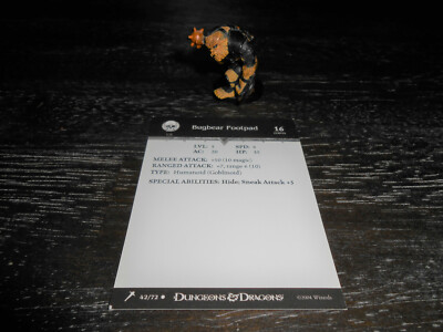 Bugbear Footpad D&D Miniature Promo repaint mini Dungeons Dragons ...