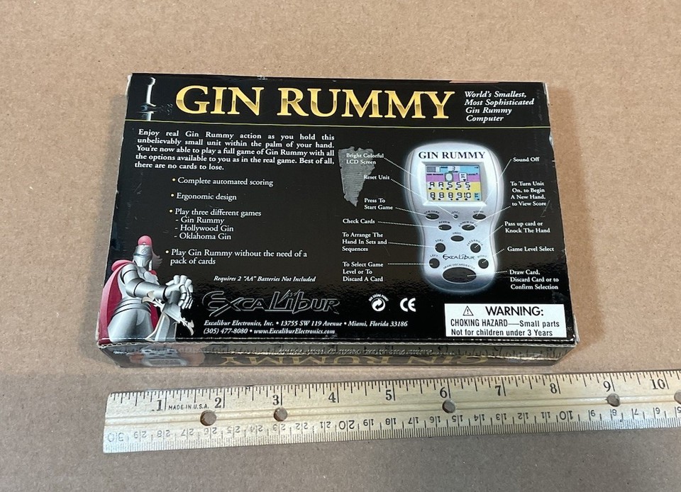 Vintage Hand Held Electronic Game Gin Rummy No 380 New In Open Box ...