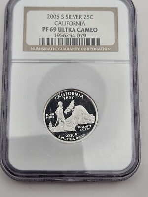 2005 S United States Silver Statehood Quarter CALIFORNIA NGC PF69 Ultra ...