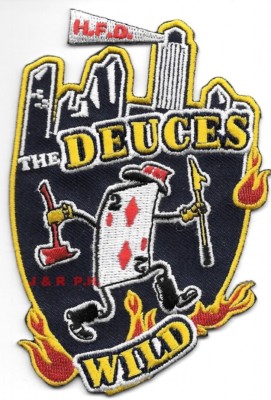 Houston Station - 2 "Deuces Wild", Texas (3.25" x 4.5" size) fire patch ...