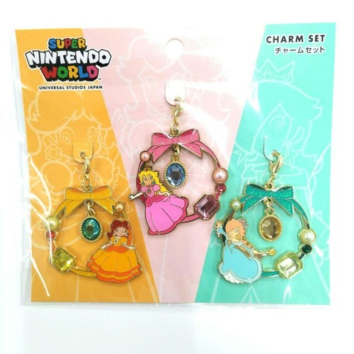 USJ SUPER NINTENDO WORLD Princess Metal Charm set Keychain JAPAN ...
