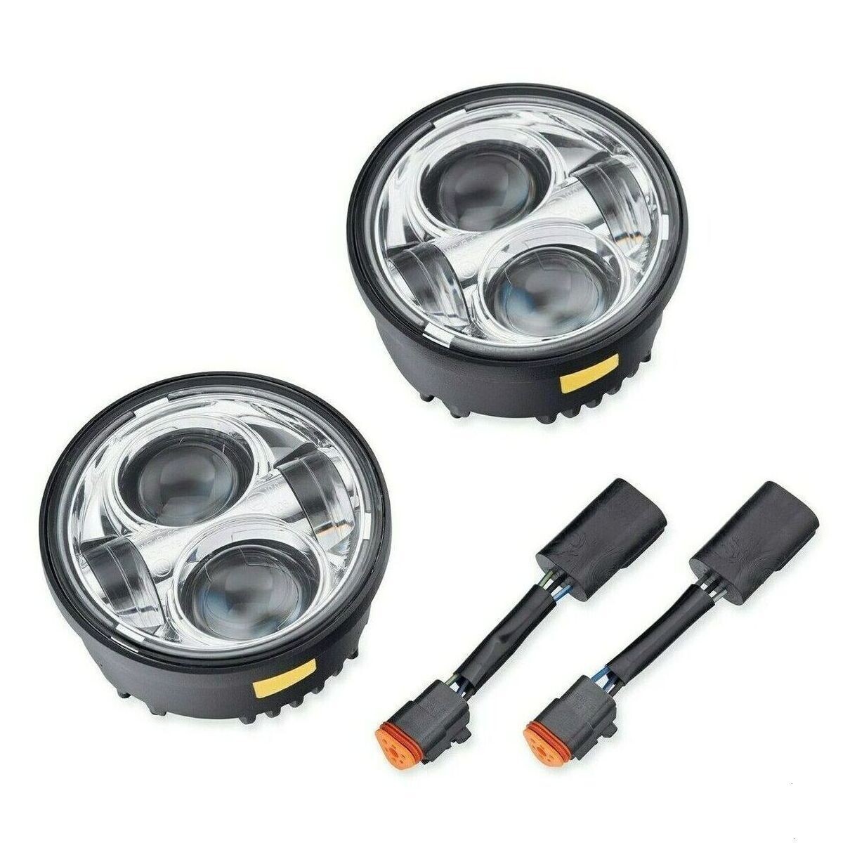 Harley Dyna Fat Bob Daymaker Projector LED Headlights FXDF 08-17 Chrome ...