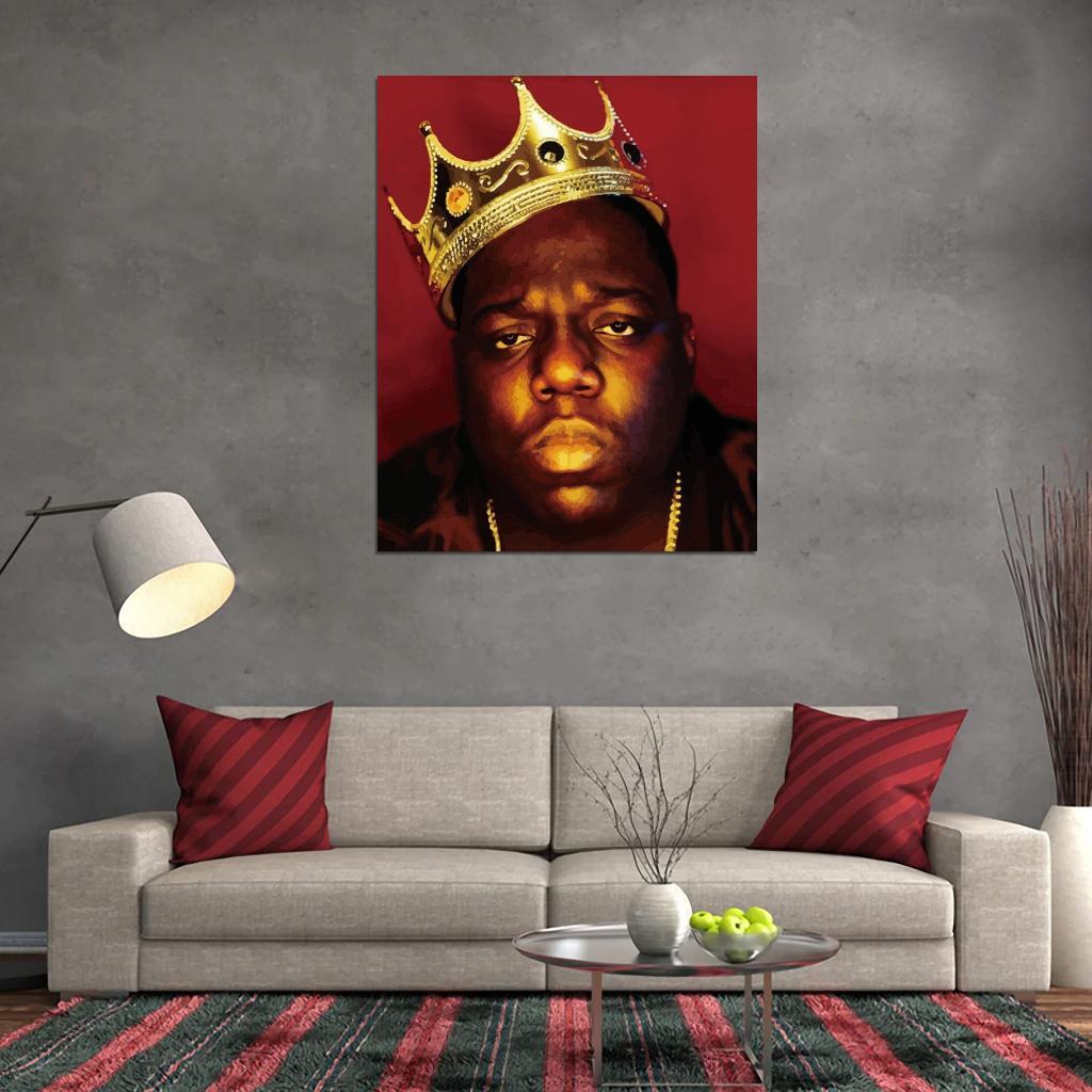 V8944 Biggie Smalls Notorious BIG PREMIUM Crown Rap King Decor WALL ...