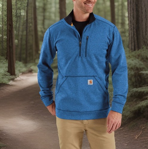CARHARTT Pullover Mens Large Blue Force Extremes Mock Neck Half Zip ...