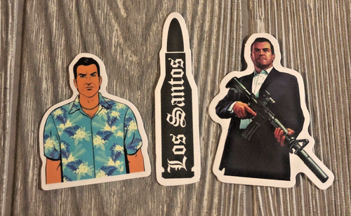 Grand Theft Auto Game Stickers New GTA 5 Gaming Rockstar - Brand New ...