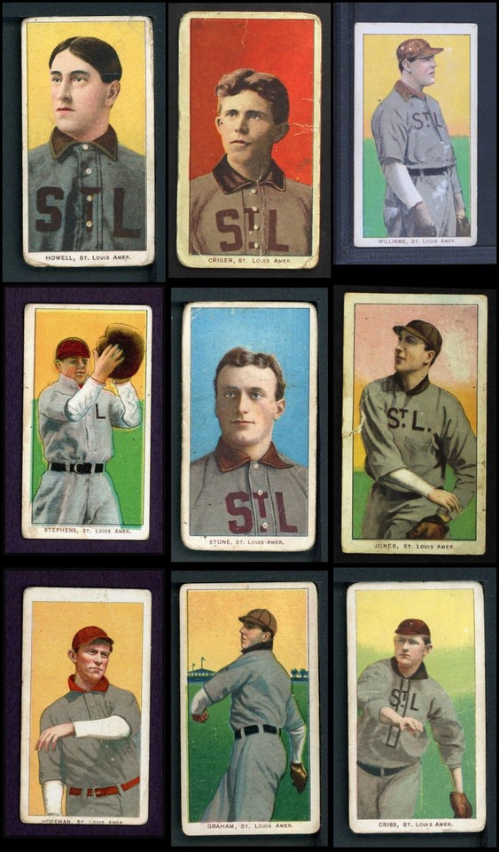 1909 T206 St. Louis Browns Near Team Set 2 - GOOD 7090243 (16 / 17 ...