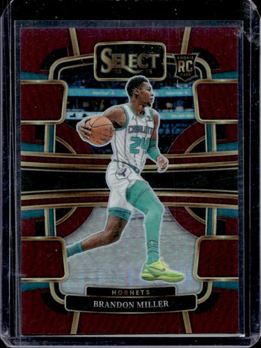 2023-24 Select Brandon Miller Maroon Prizms Rookie RC Concourse #71/175 ...