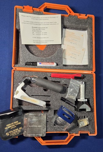 Elcometer Kit 107 141 Adhesion Testing Paint Inspection Gauge Cross-Cut ...