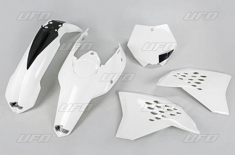 Kit plastique UFO motocross KTM SX-F 250 / 450 année 2009 - 2010 blanc ...