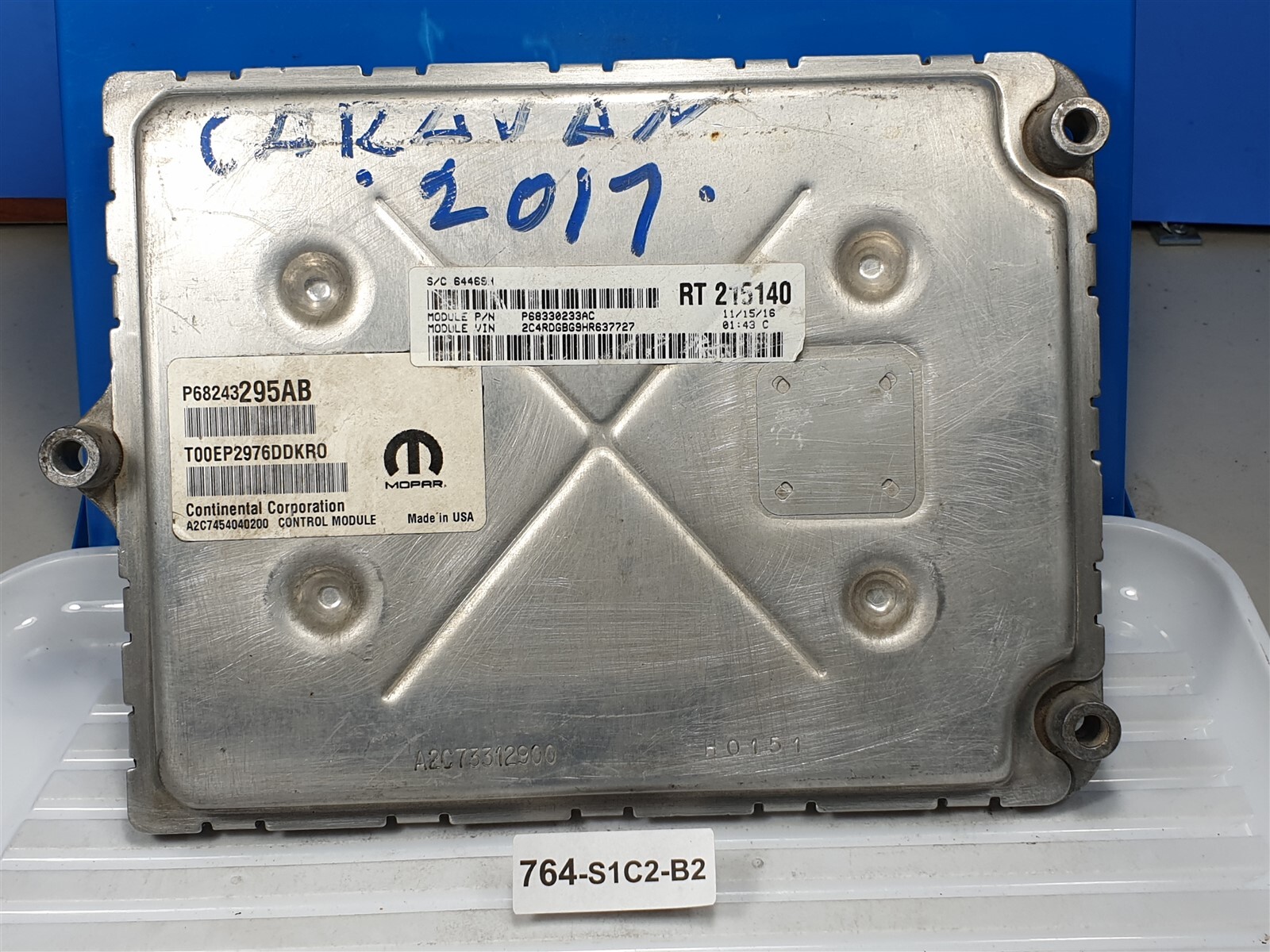 16 Dodge Caravan P68243295AB Computer Brain Engine Control ECU ECM EBX ...