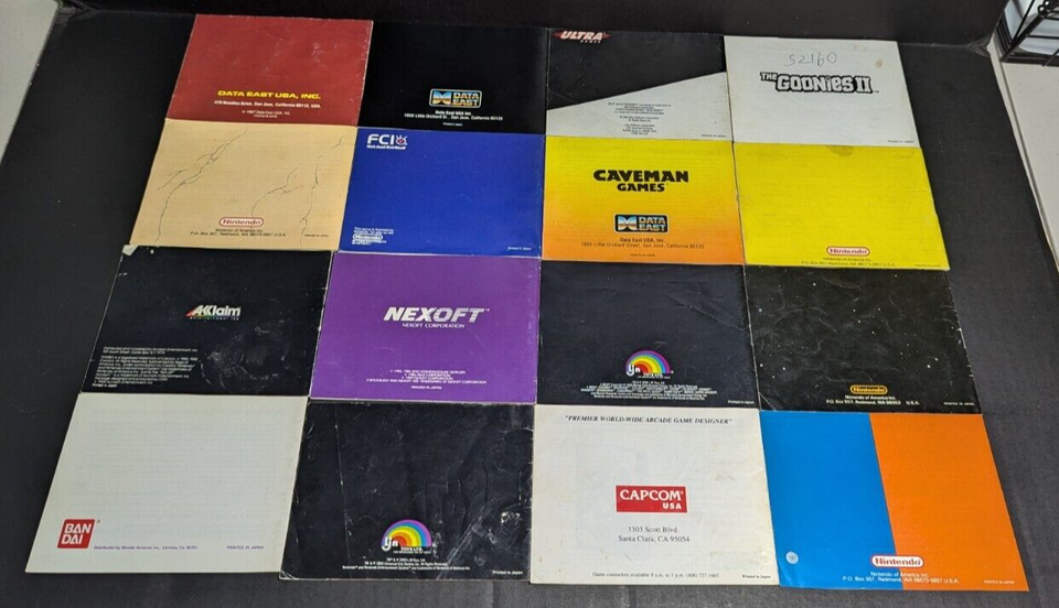 Lot Of 16 Original Nintendo NES Instruction Booklet Manual Only SEE ...