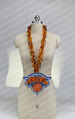 New NBA New York Knicks Gameday Tailgate Orange Fan Chain Fanchain | eBay