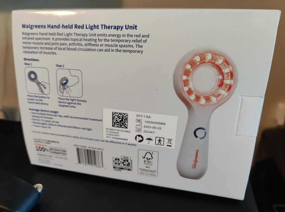 Walgreens Hand-Held Red Light Therapy Unit Natural Pain Relief ...