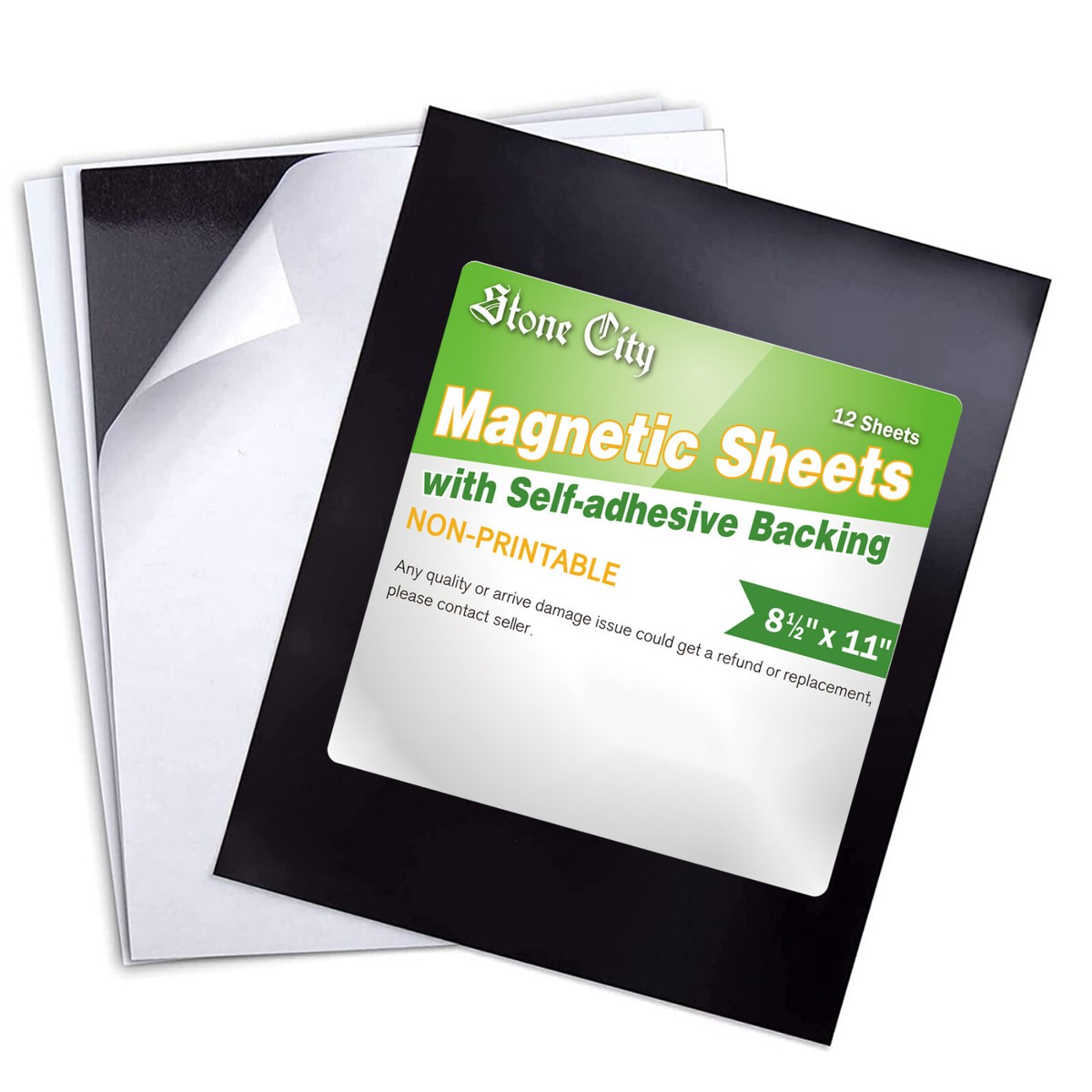 Flexible Rubber Magnets 10-Pack Magnetic Sheets With Adhesive - 8.5x11 ...