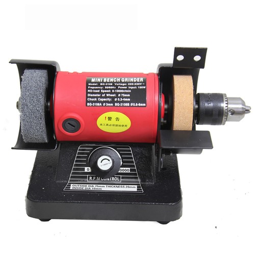 Electric Grinder Desktop Polishing Machine Stepless Buffer & Polisher ...