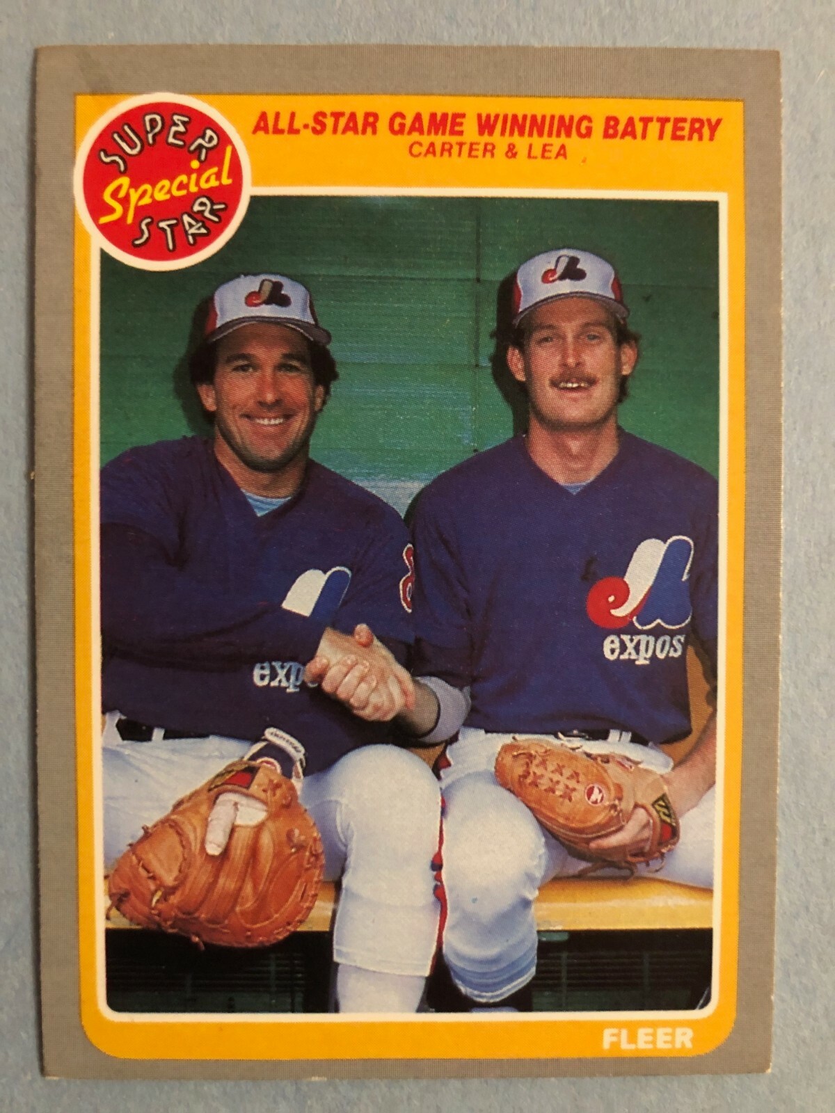 1985 Fleer Gary Carter Charlie Lea #632 All Star Game Winning Battery ...