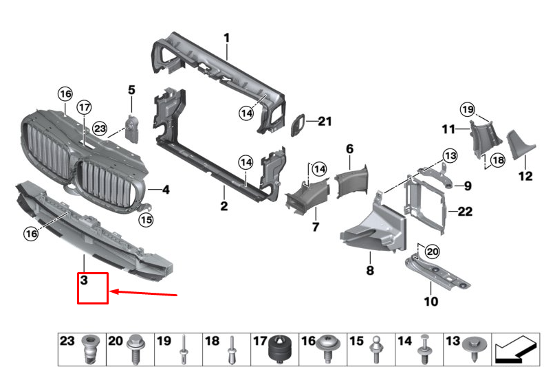 BMW 7 G11 Front Bumper Bottom Air Flap 51137473513 NEW GENUINE | eBay